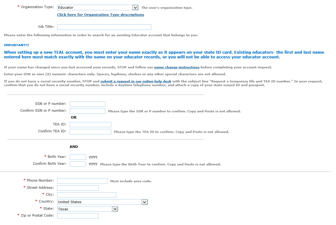 Create a TEAL User Account to Apply for or Renew Certification ...