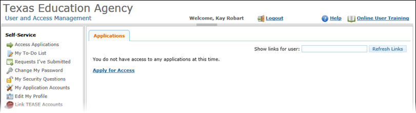 Create a TEAL User Account and Request Access to a Web Application ...