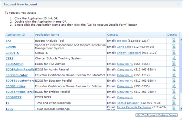 Create a TEAL User Account and Request Access to a Web Application ...
